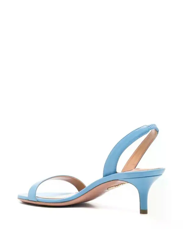 AQUAZZURA So Nude' 50mm Leather Sandals - Blue