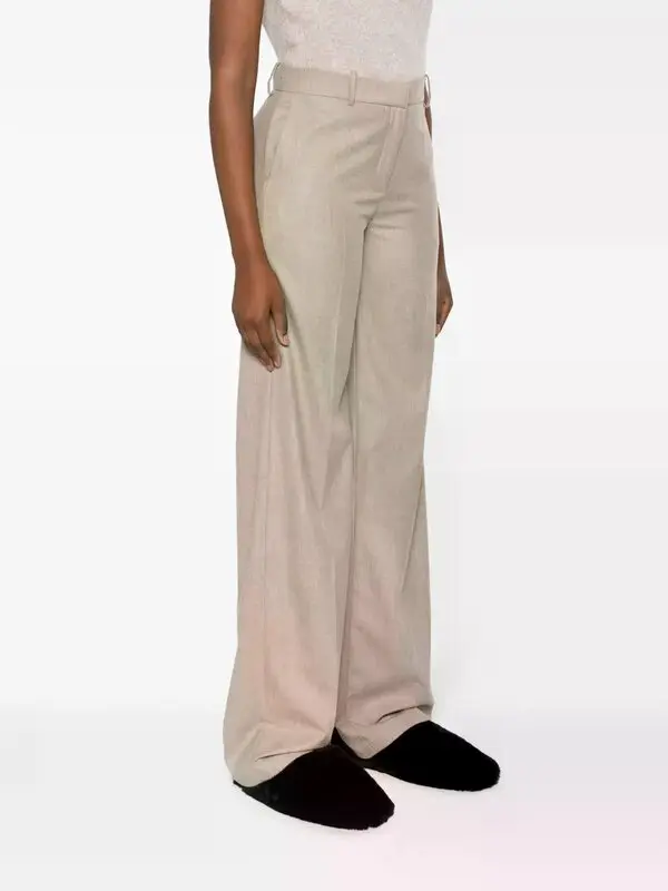 Magda Butrym Tailored Wide-leg Cashmere Trousers - Neutrals