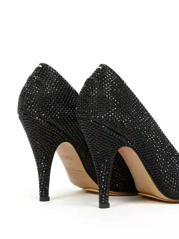 MAISON MARGIELA 110mm Tabi Rhinestone Embellished Pumps - Black