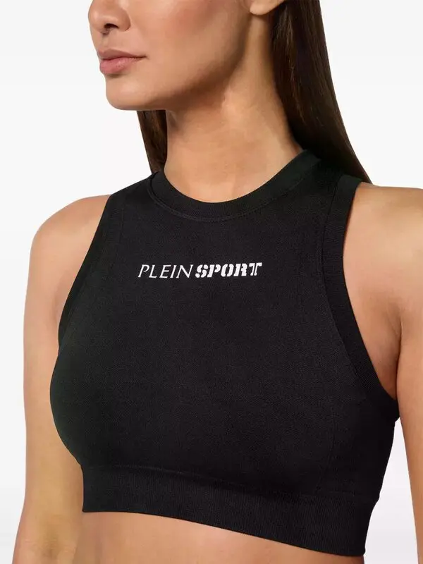 PLEIN SPORT Logo-printed Performance Tank Top - Black