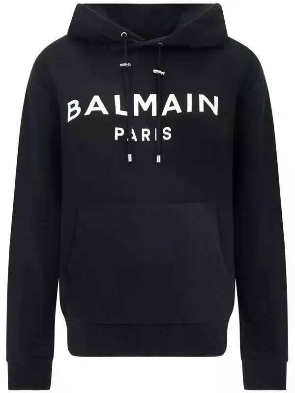 Balmain Logo Print Hoodie