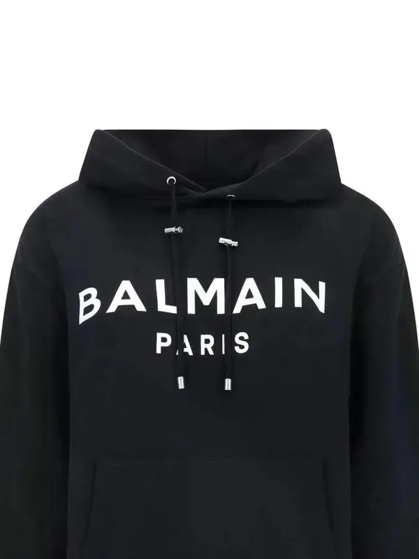 Balmain Logo Print Hoodie