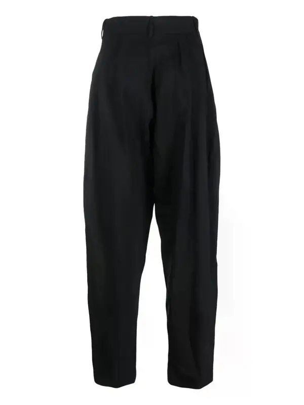 QUIRA Pleat-detailing Wool Tapered Trousers