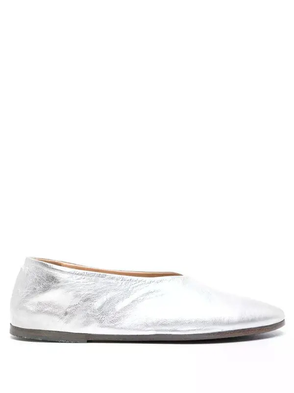 Marsèll Coltellaccio Leather Ballerinas - Silver