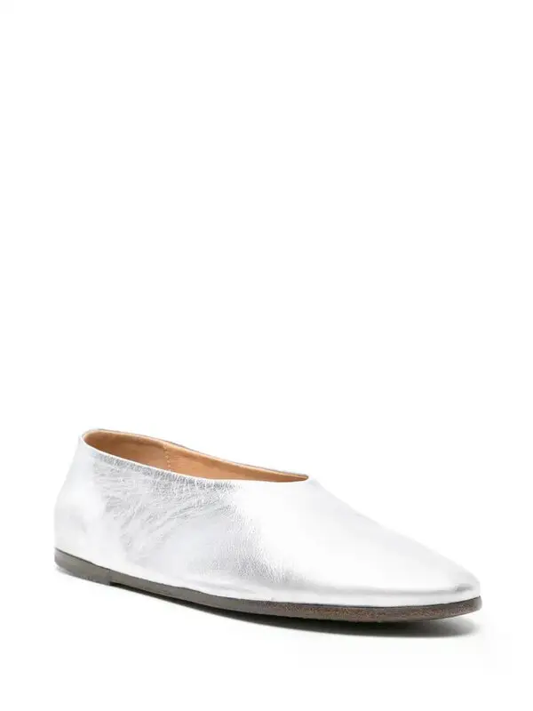 Marsèll Coltellaccio Leather Ballerinas - Silver