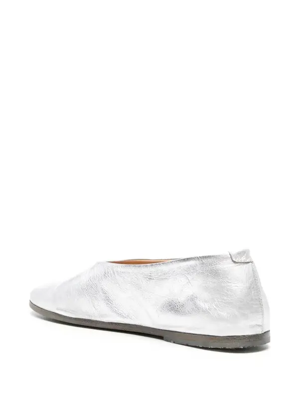Marsèll Coltellaccio Leather Ballerinas - Silver