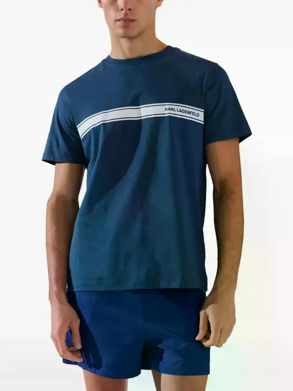 Karl Lagerfeld Elongated-logo Beach T-shirt