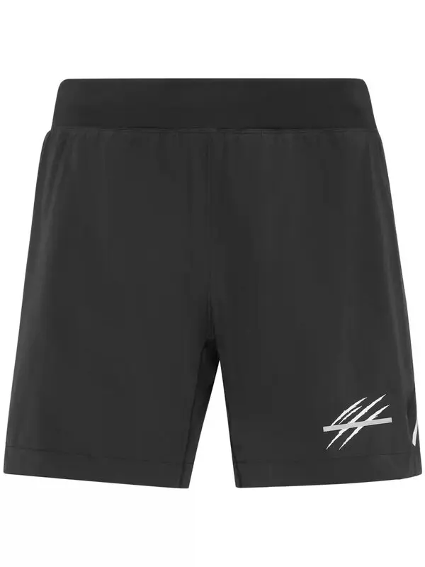 PLEIN SPORT Scratch Print Running Shorts - Black