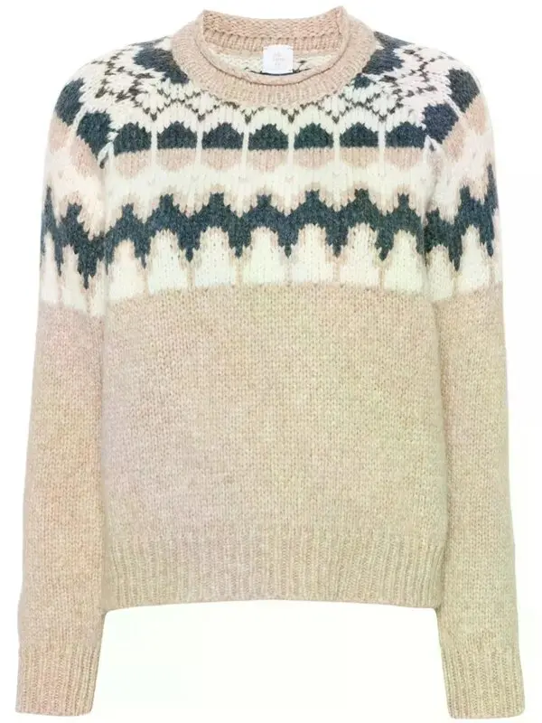Eleventy Intarsia-pattern Knitted Jumper