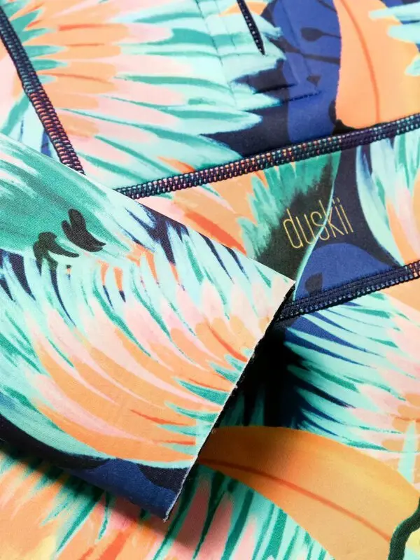 DUSKII Tropical-print Long-sleeved Paddle Suit
