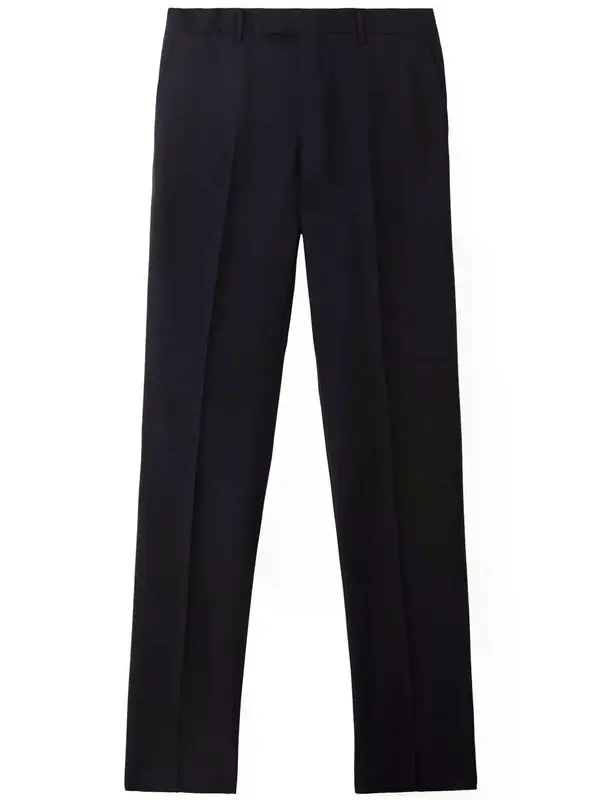 Burberry Pressed Crease Tailored Trousers - Blue