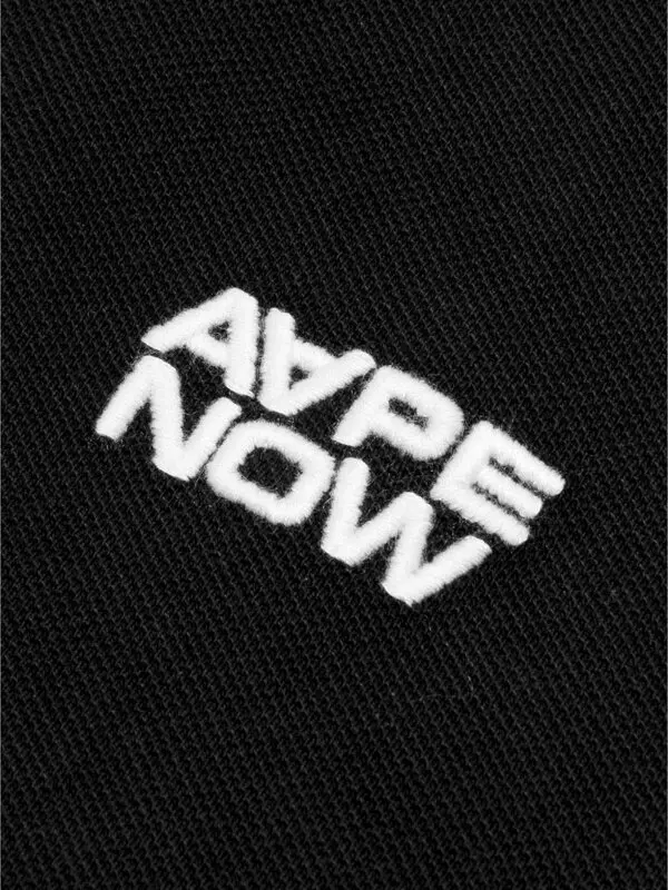 AAPE BY *A BATHING APE Cotton Polo Shirt - Black