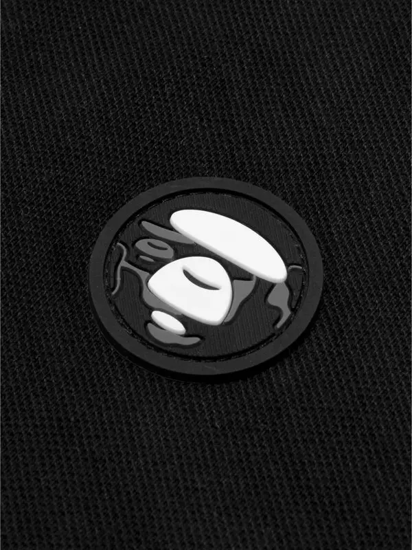 AAPE BY *A BATHING APE Cotton Polo Shirt - Black