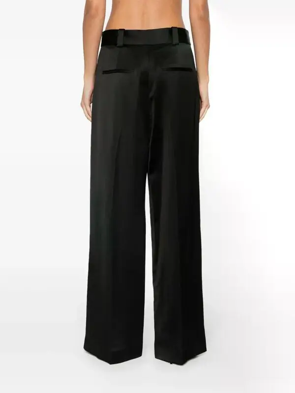 Khaite Simone Satin Wide Leg Trousers
