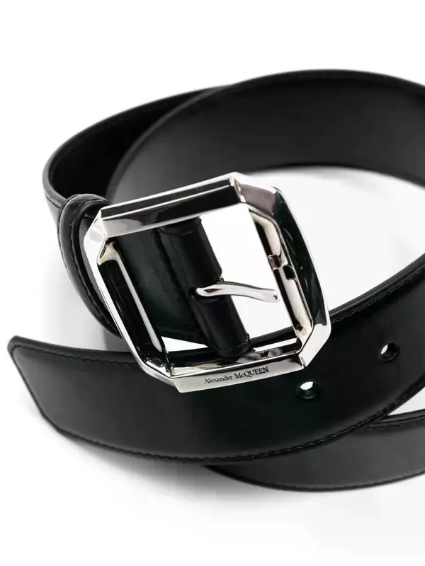 Alexander McQueen Logo-engraved Buckle Belt