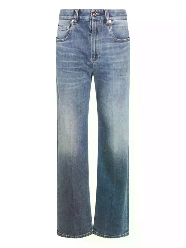Brunello Cucinelli Pressed-crease Jeans - Blue
