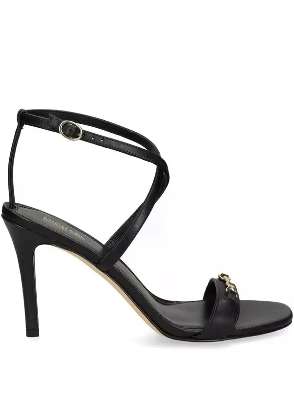 Michael Kors 90mm Logo-plaque Stiletto Sandals