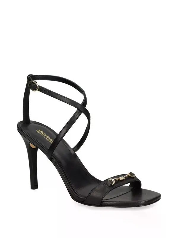 Michael Kors 90mm Logo-plaque Stiletto Sandals