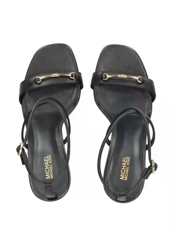 Michael Kors 90mm Logo-plaque Stiletto Sandals
