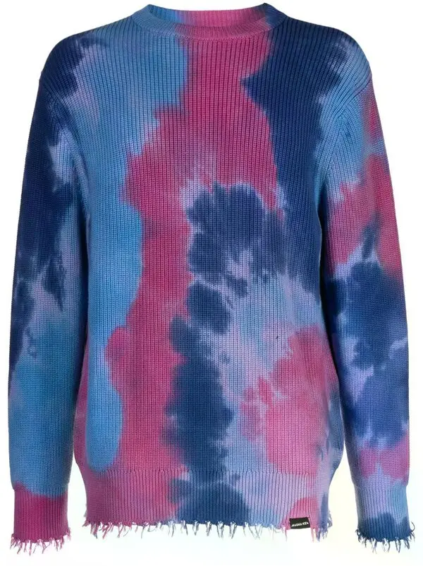 MAUNA KEA Distressed Detail Jumper - Blue