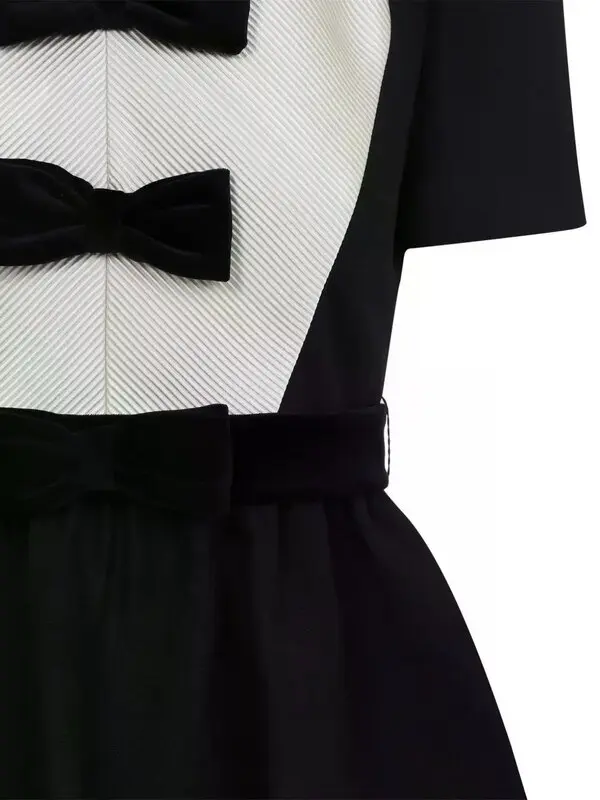 Valentino Garavani Crepe Couture Bow-detail Mini Dress - Black