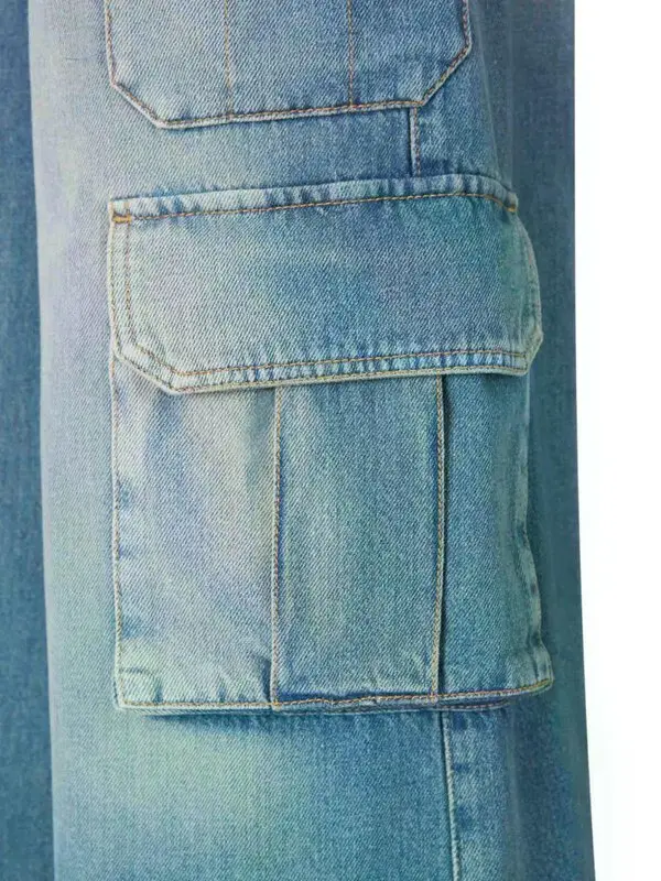 Off-White Logo-embroidered Cargo Jeans