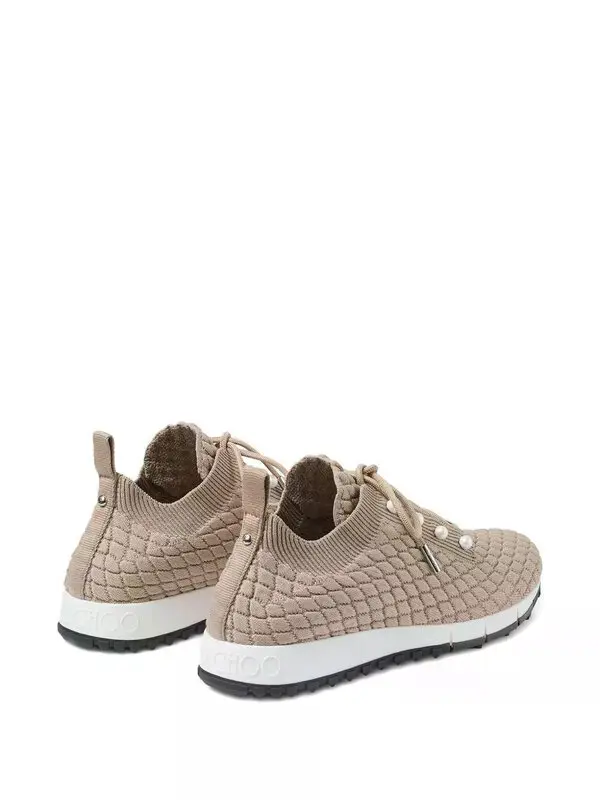 JIMMY CHOO Veles Sneakers With Pearl Embellishments