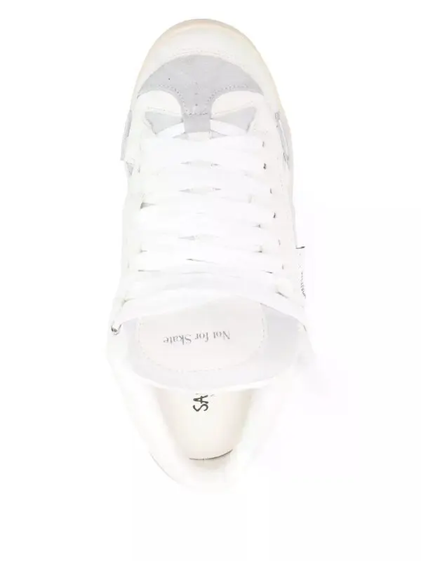 SANTHA Panelled Lace-up Sneakers - Grey