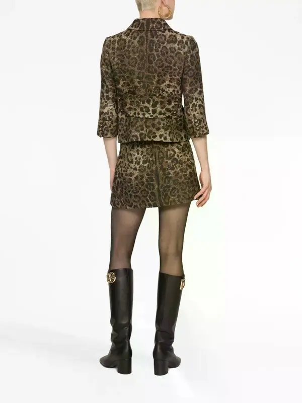 Dolce & Gabbana Leopard-print High-waisted Mini Skirt