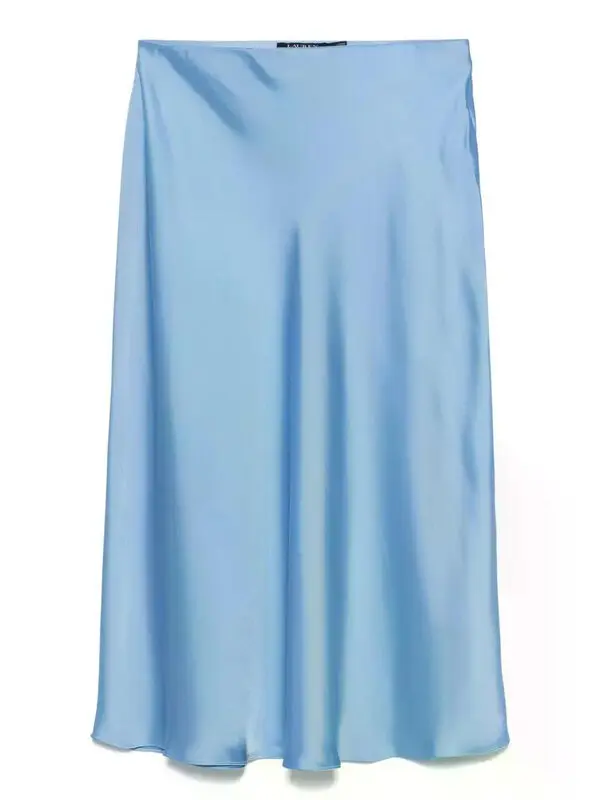 Ralph Lauren Satin Midi Skirt - Blue