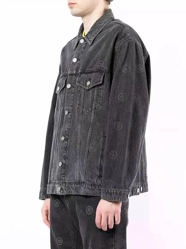 Martine Rose Logo-print Denim Jacket - Black