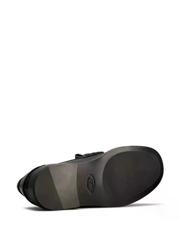 TOD'S Logo-plaque Leather Loafers