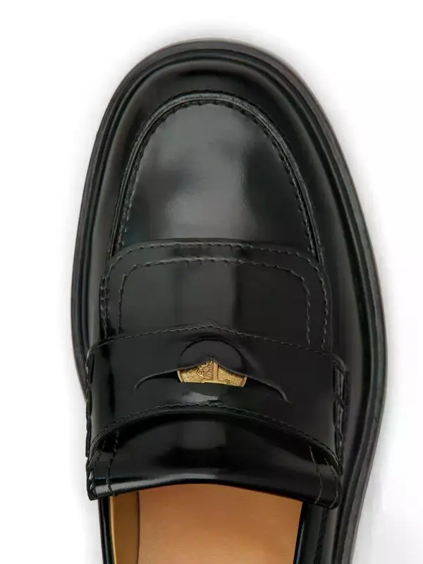 TOD'S Logo-plaque Leather Loafers