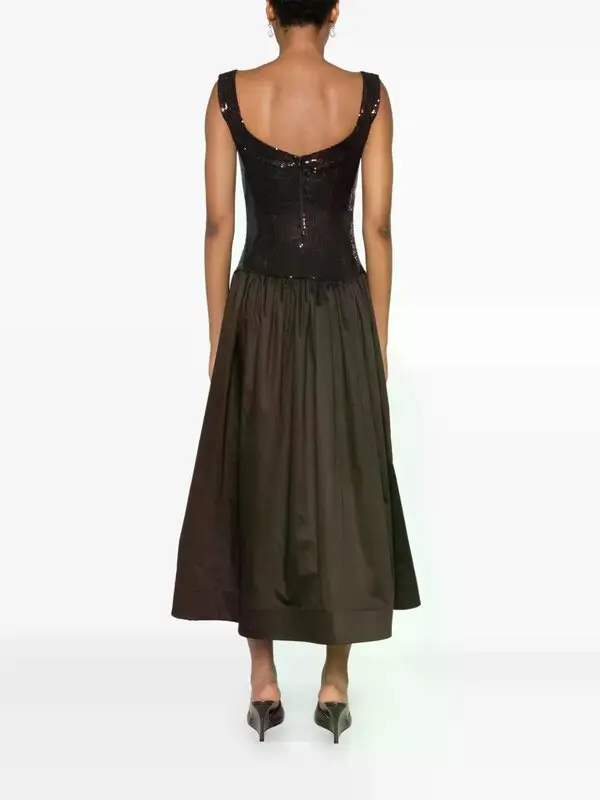 ATU BODY COUTURE Corset Detail Flared Gown