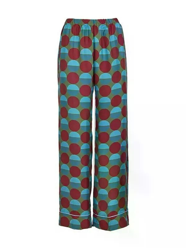 La DoubleJ Graphic-print Silk Pyjama Set