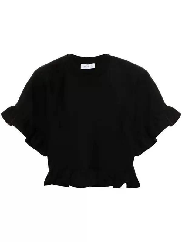 IOANA CIOLACU Peony Sweatshirt With Ruffle Trim