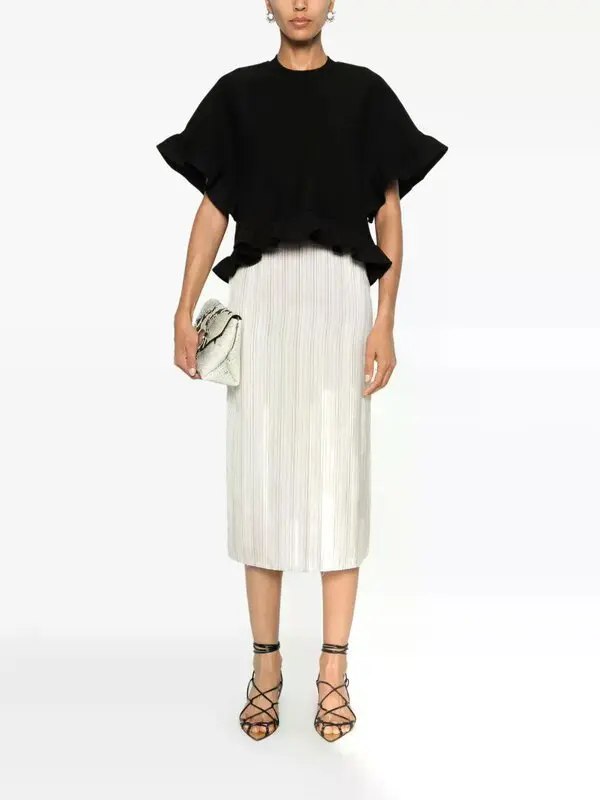 IOANA CIOLACU Peony Sweatshirt With Ruffle Trim