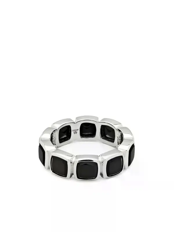Tom Wood Onyx Stone Ring - Silver