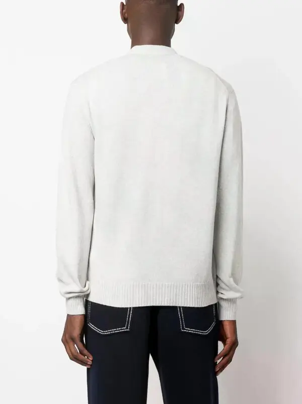 BARRIE Cashmere V-neck Cardigan - Grey