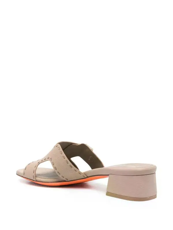 Santoni Buckle-detail Leather Sandals