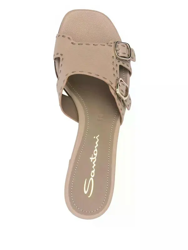 Santoni Buckle-detail Leather Sandals