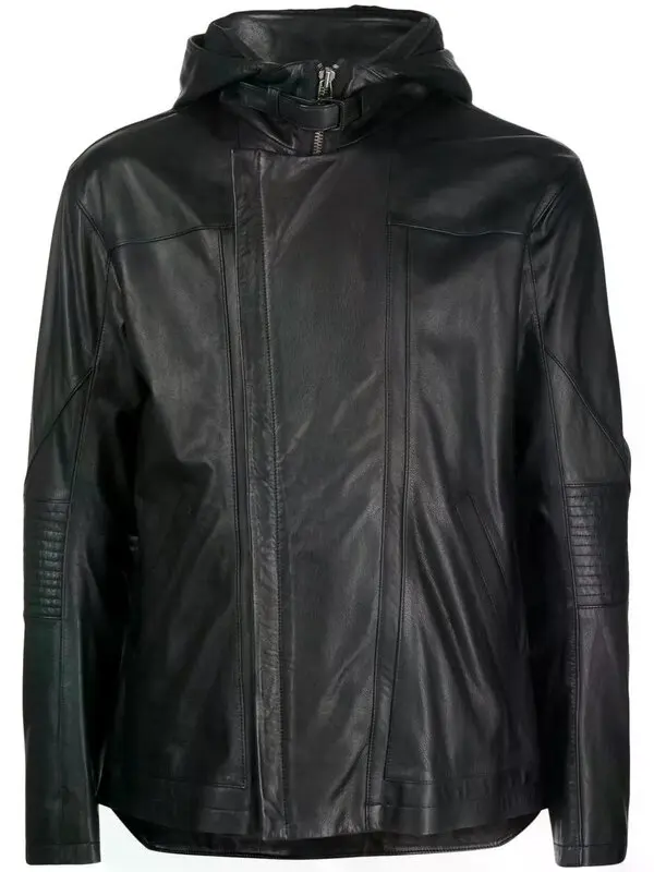 Helmut Lang Photograph Print Leather Jacket