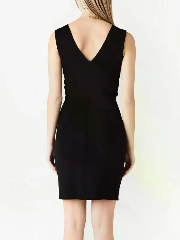 Rick Owens V-neck Mini Dress - Black