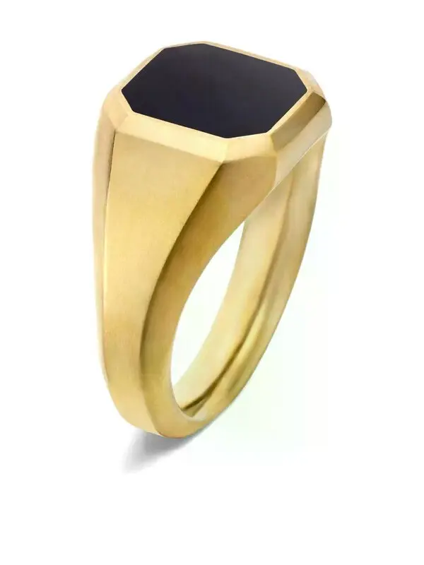 David Yurman 18kt Yellow Onyx Signet Ring