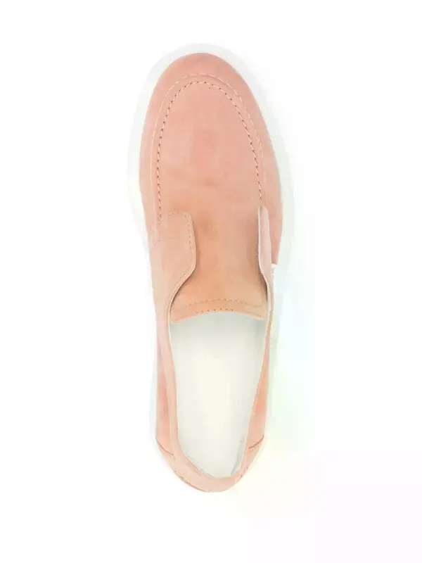 LE SILLA Yatch Suede Moccasins - Pink