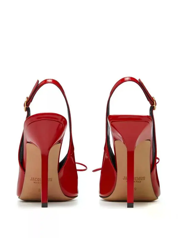 Jacquemus Abra 100mm Slingback Sandals - Red