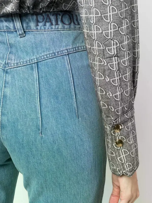 PATOU Belt-loop Buttoned Flared Jeans