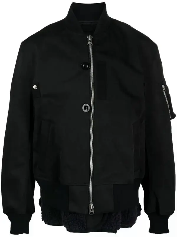 Sacai Layered Band-collar Bomber Jacket