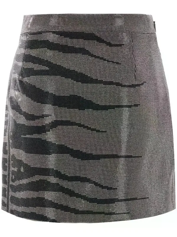 Roberto Cavalli Embellished Mini Skirt - Grey