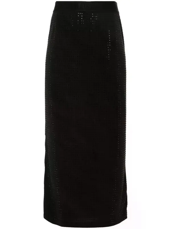 Versace Crystal-embellished Midi Skirt